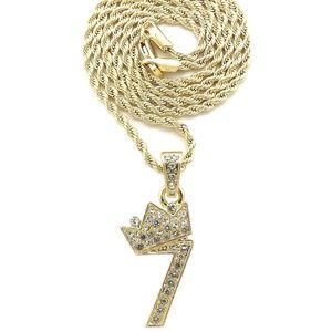 Accessories | Iced Out Number Crown Pendant 9 24 Rope Chain | Poshmark